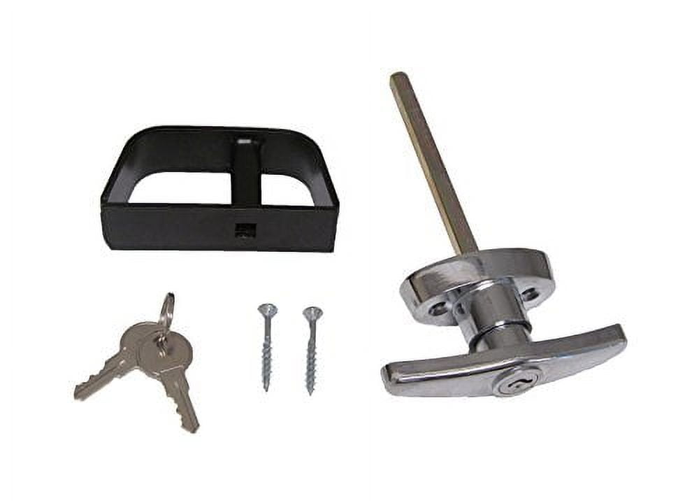 Shed T-Handle Lock Set 3-/2" Chrome - Walmart.com