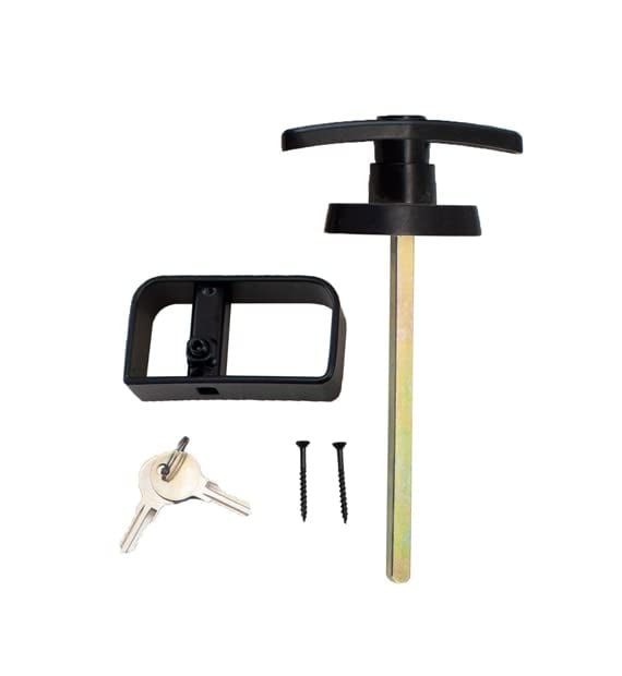 Shed T-Handle Lock Set 6-/2" Black shed Door - Walmart.com