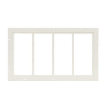 Shed Windows 12x18 White Flush, Safety Tempered Glass with Mesh Screen ...