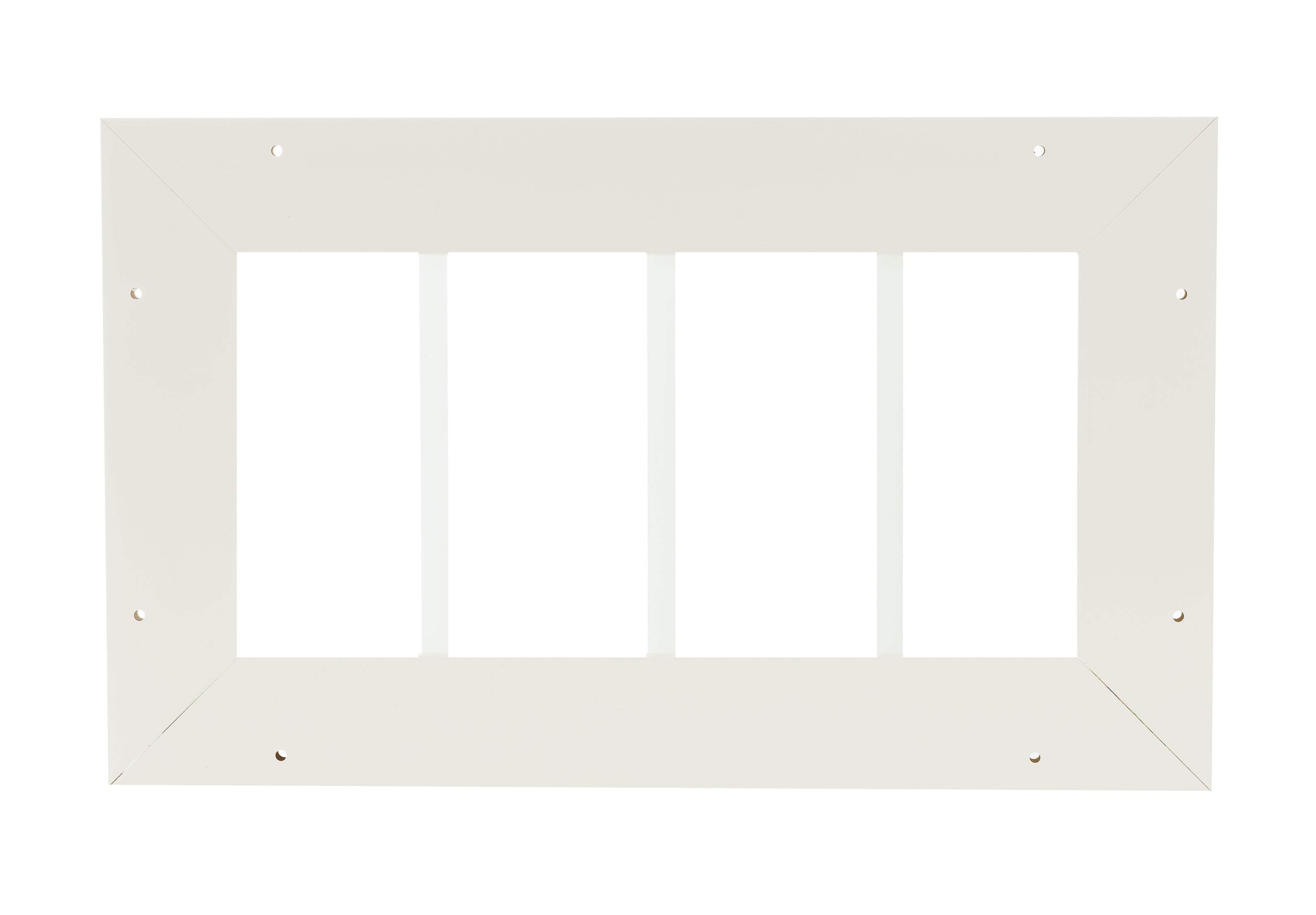 Shed Window 10.185" X 23" Transom Flush Mount 3-Pane White PVC for ...