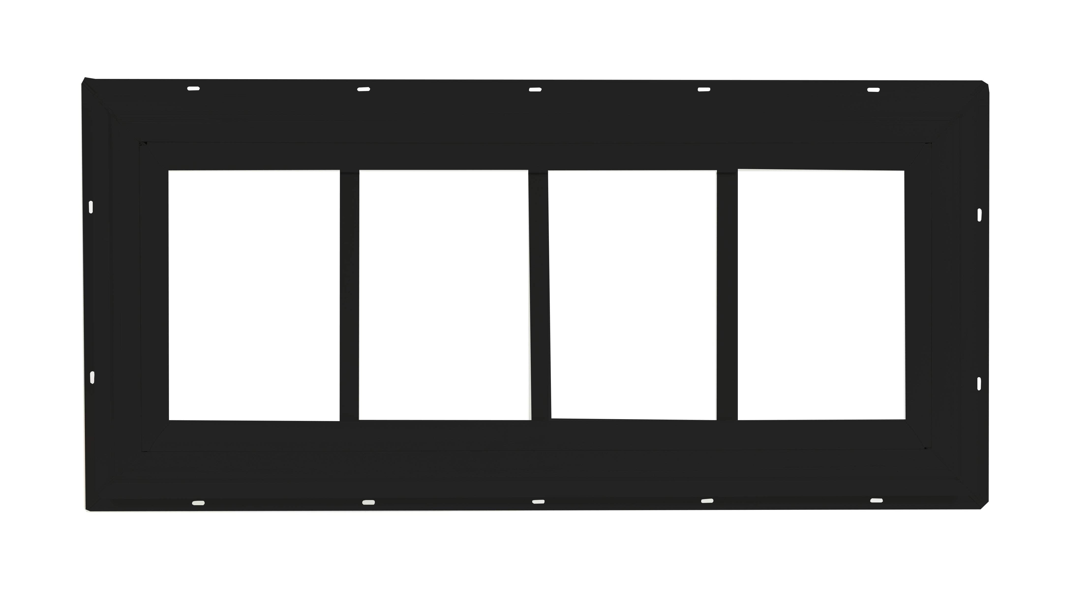 Shed Window 10.185" X 24" Transom J-Lap Black PVC for Sheds, Playhouses ...