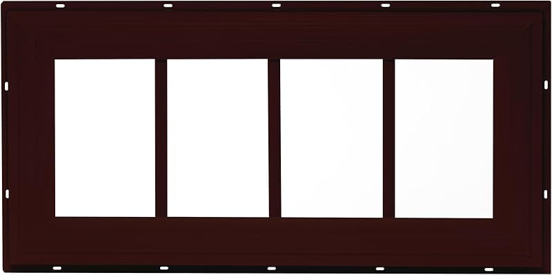 Shed Window 10.185" X 24" Transom J-Lap Black PVC for Sheds, Playhouses ...
