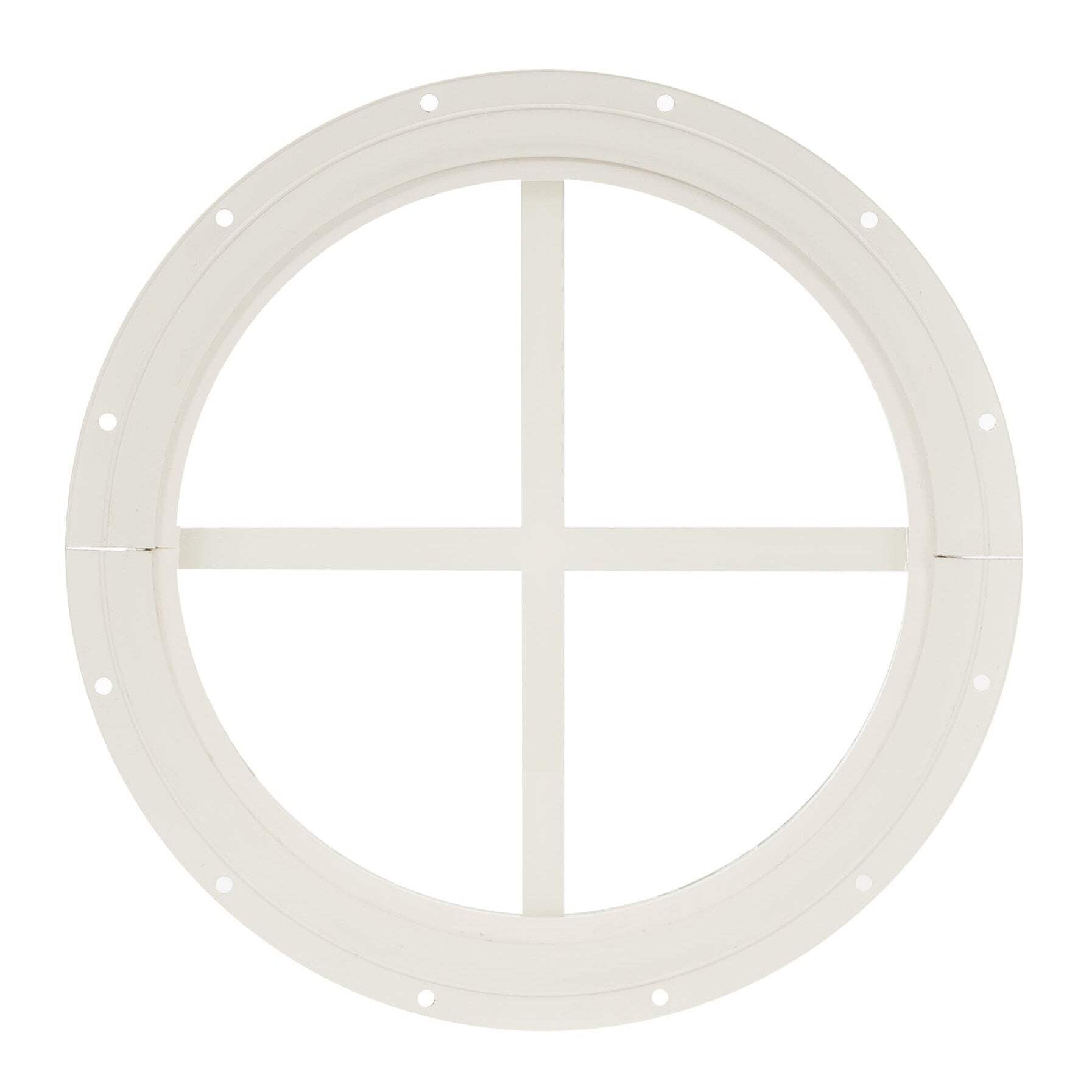 Shed Window 10" Round Gable Flush Mount White for Sheds, Playhouses ...