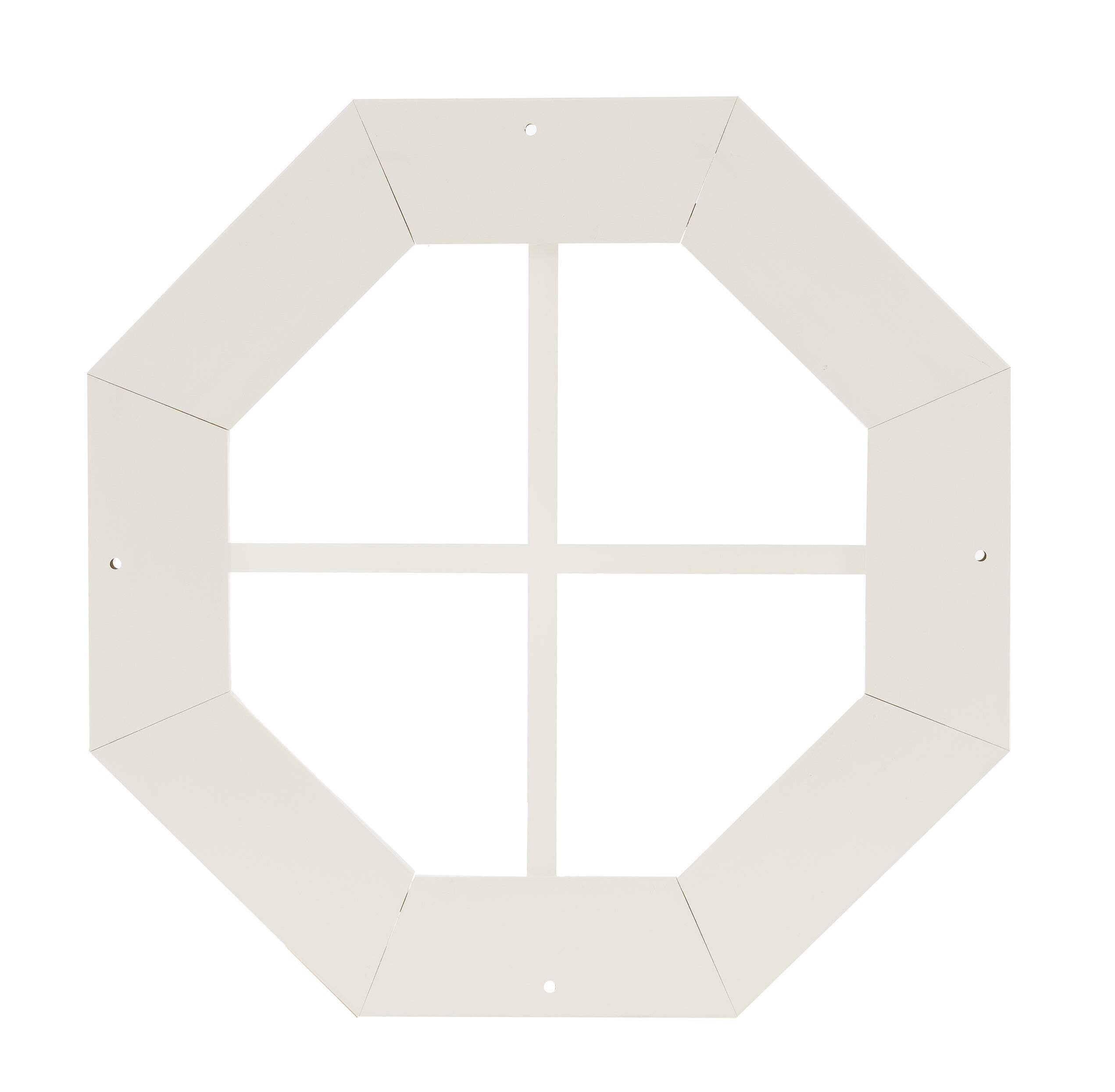 Shed Window 14" Octagon Gable Flush Mount White PVC for Sheds ...