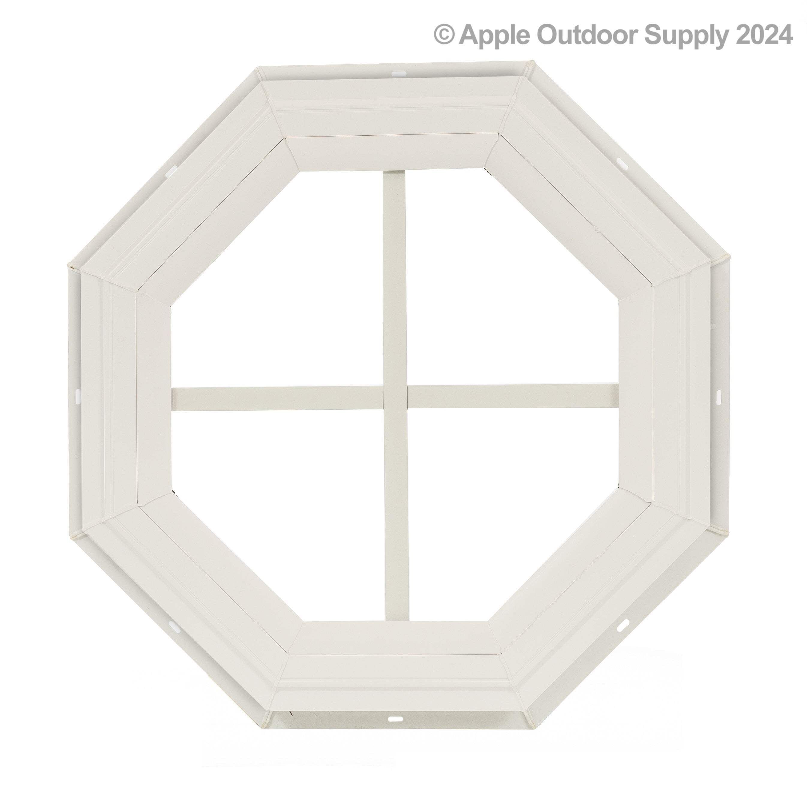 Shed Window 14" Octagon Gable J-Lap White PVC for Sheds, Playhouses ...
