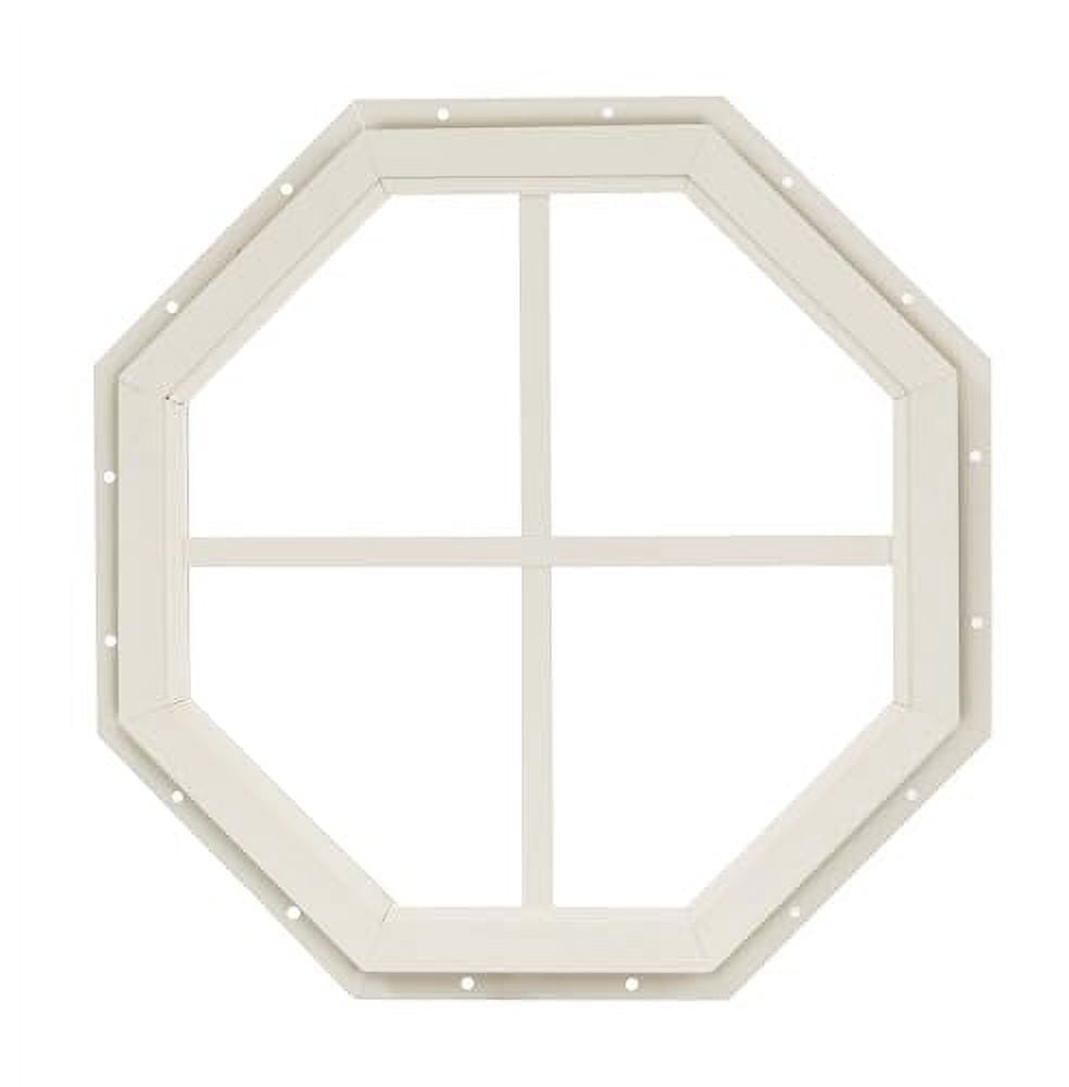 Shed Window 14" Octagon Gable J-Lap White for Sheds, Playhouses, and ...