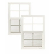 Shed Windows 12x18 White Flush, Safety Tempered Glass with Mesh Screen ...