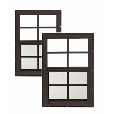 Duo Corp Double Slider Utility Window, 2 X 2 ft, Solid Vinyl with Home ...