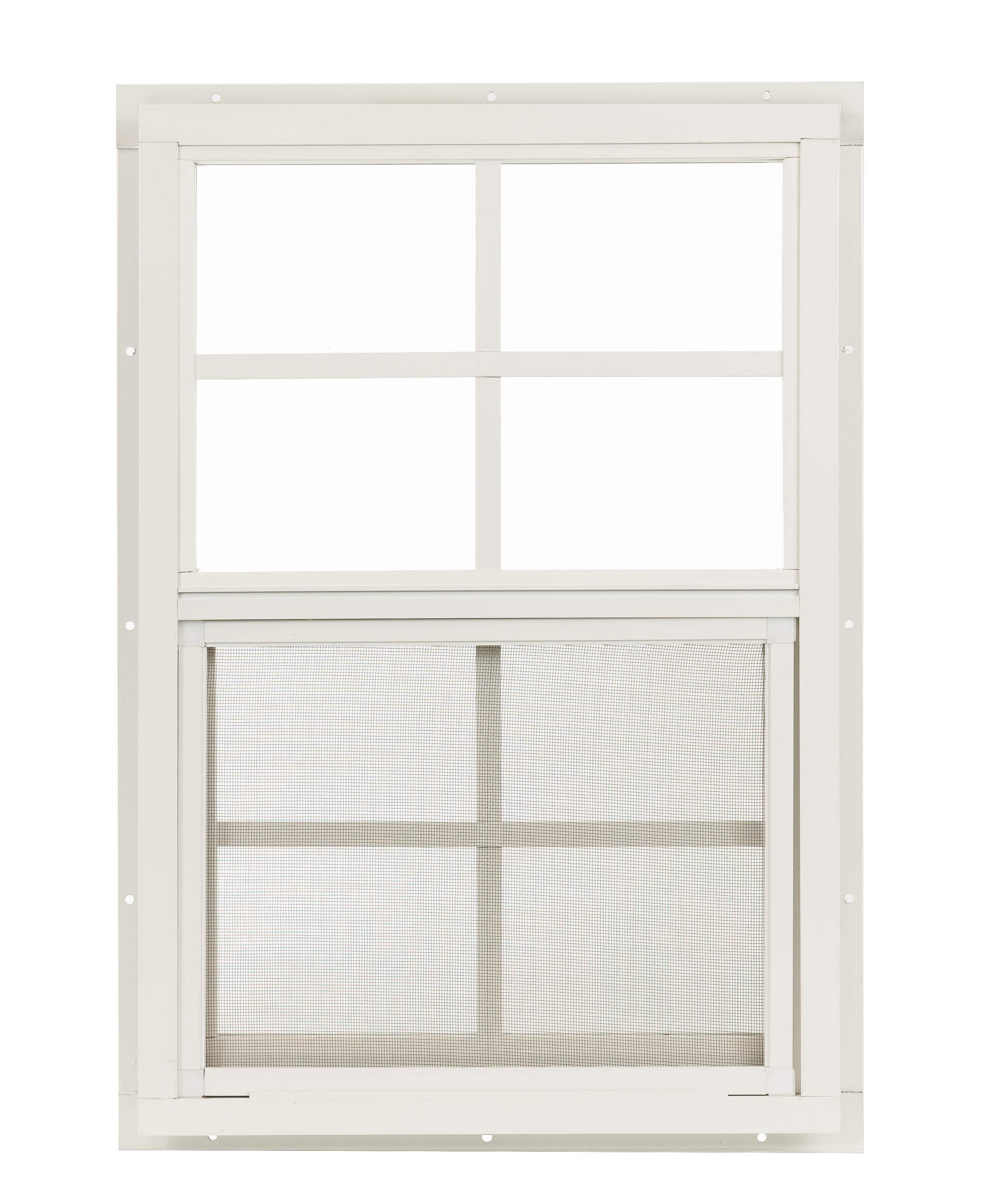 Shed Window 14" W x 21" H, J-Lap White for Sheds, Playhouses, and ...