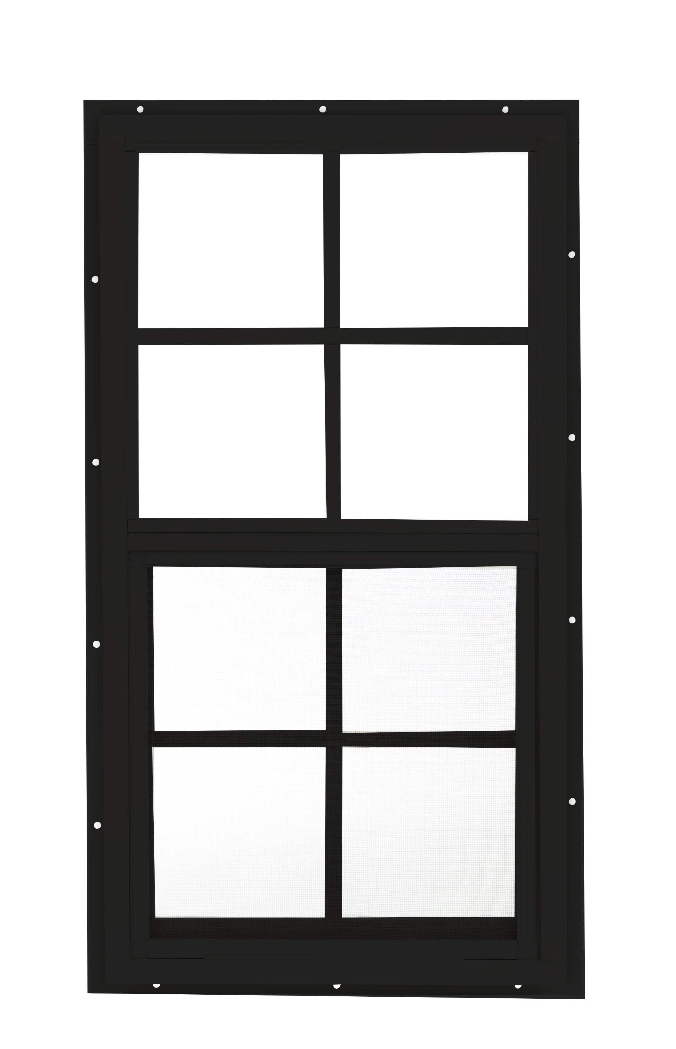 Shed Window 14" W x 27" H, J-Lap Black for Sheds, Playhouses, and Chicken Coops 1 PK (W1427BLKJ ...