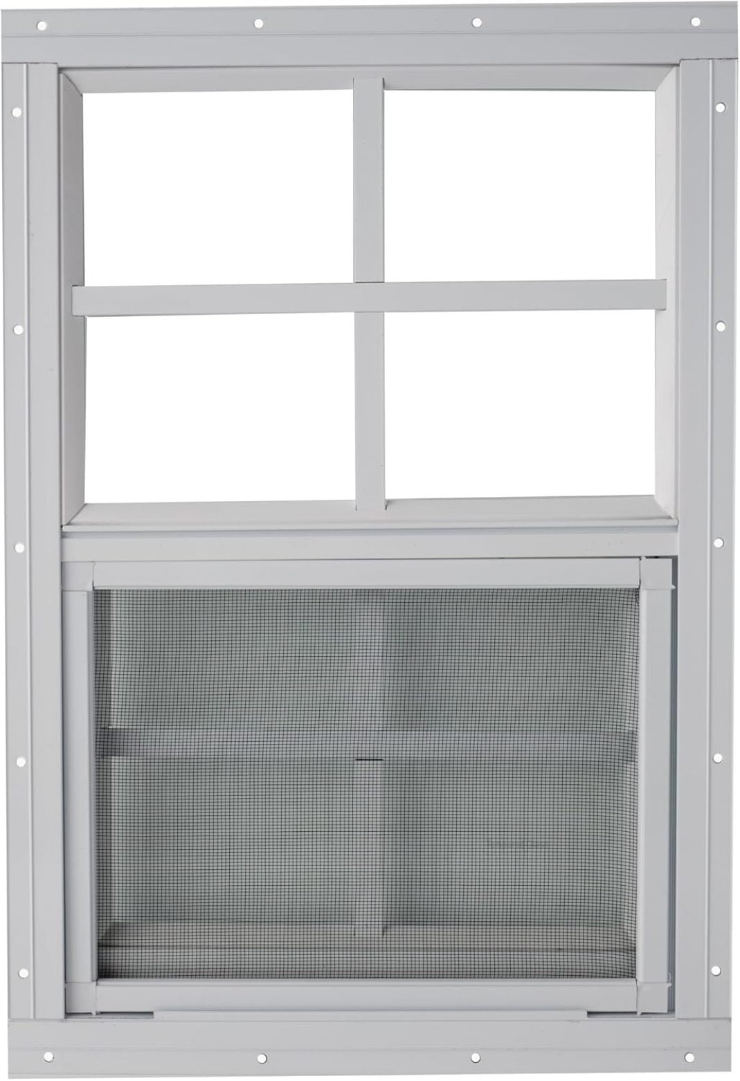 Shed Window 14x21 White - Vertical Slider with Tempered Glass & Bug ...