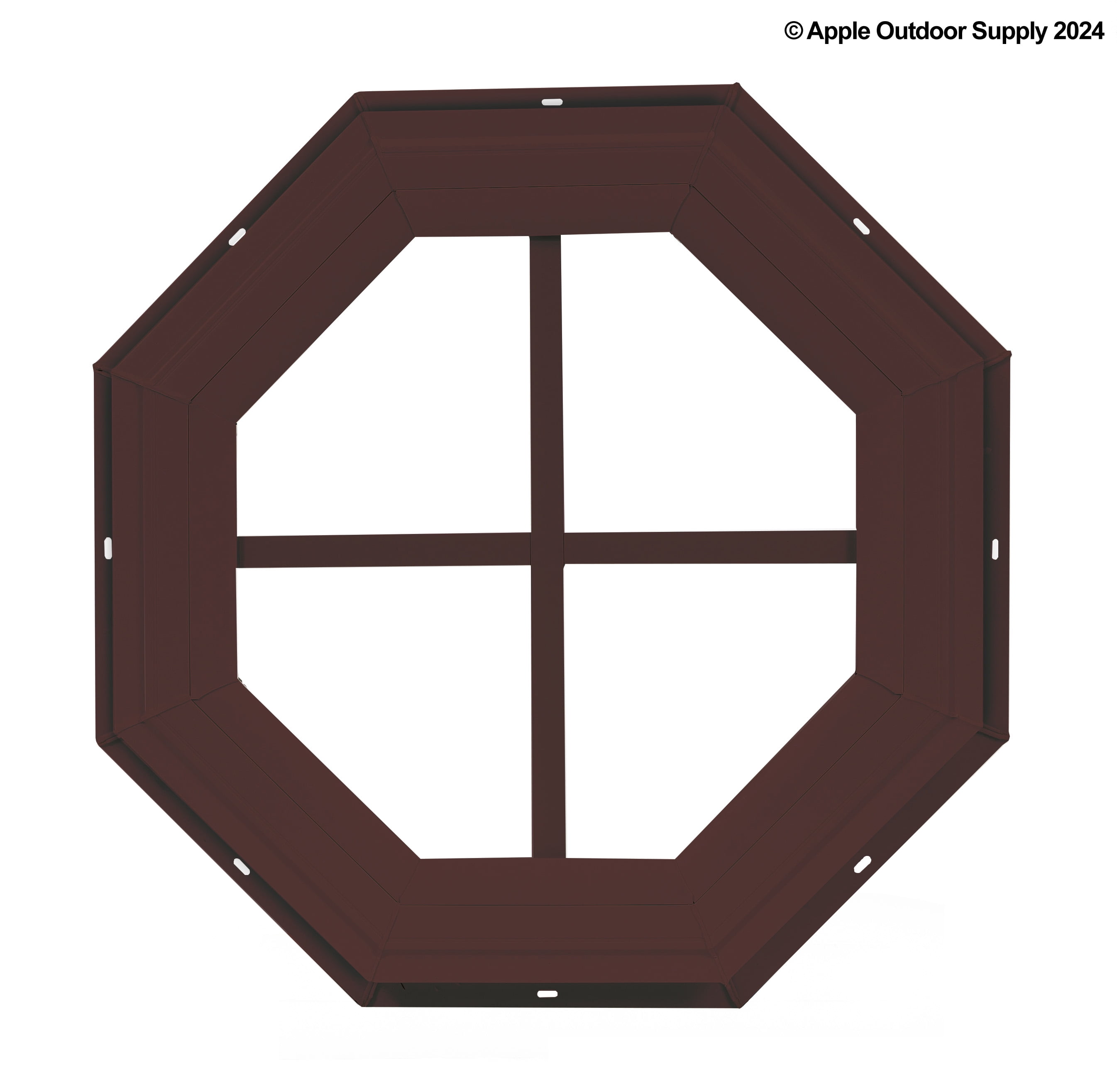 Shed Window 18" Octagon Gable J-Lap Brown PVC for Sheds, Playhouses ...