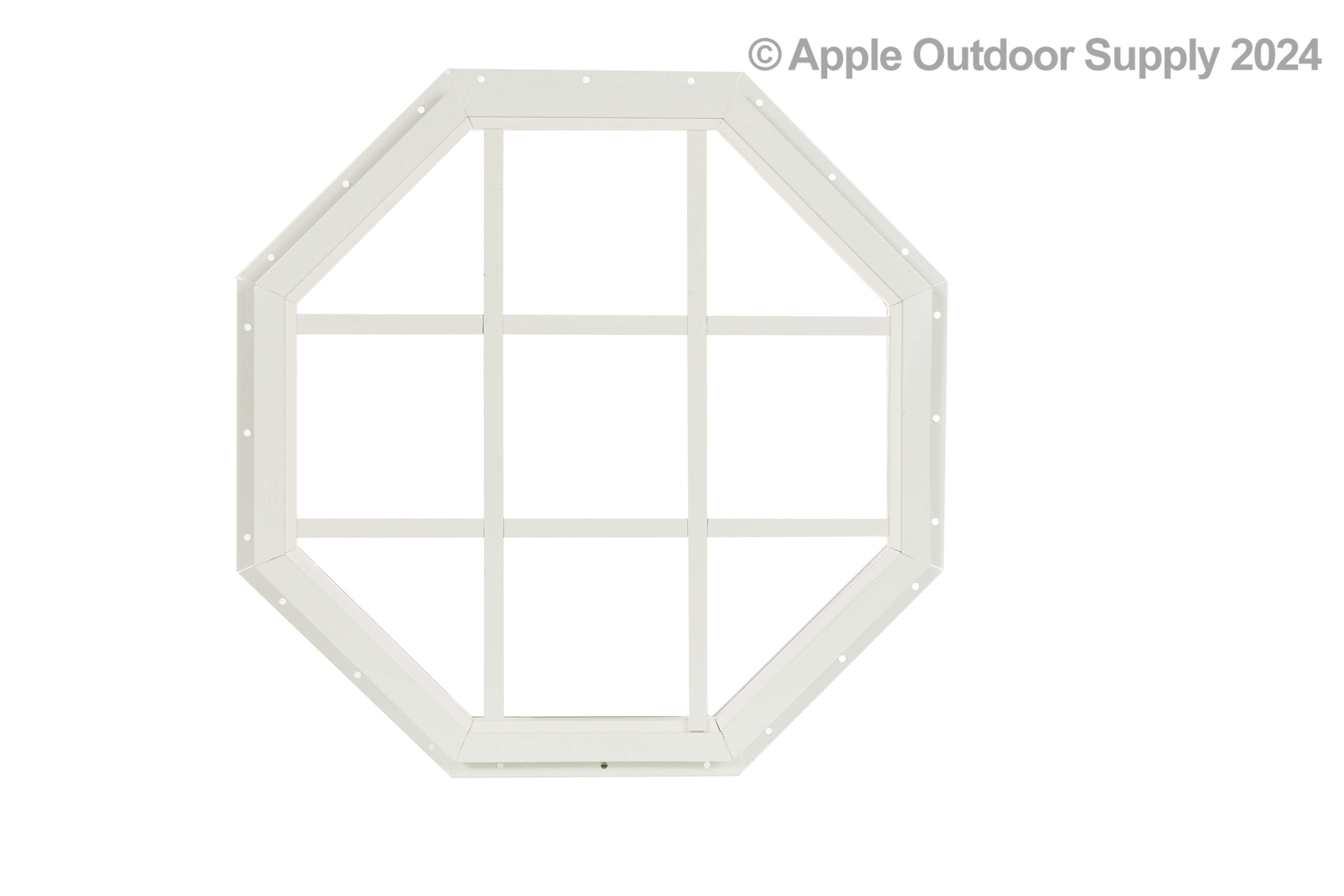 Shed Window 18" Octagon Gable J-Lap White for Sheds, Playhouses, and ...