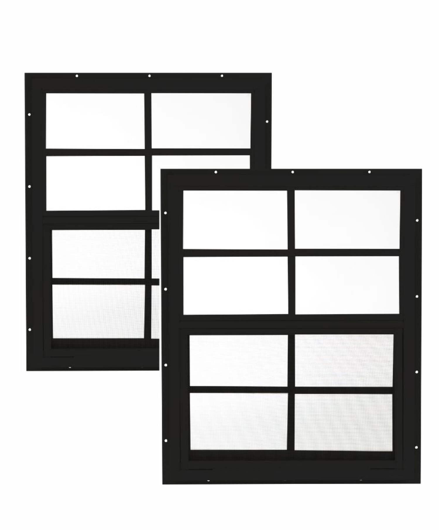 Shed Window 18" W x 23" H, J-Lap Black for Sheds, Playhouses, and ...