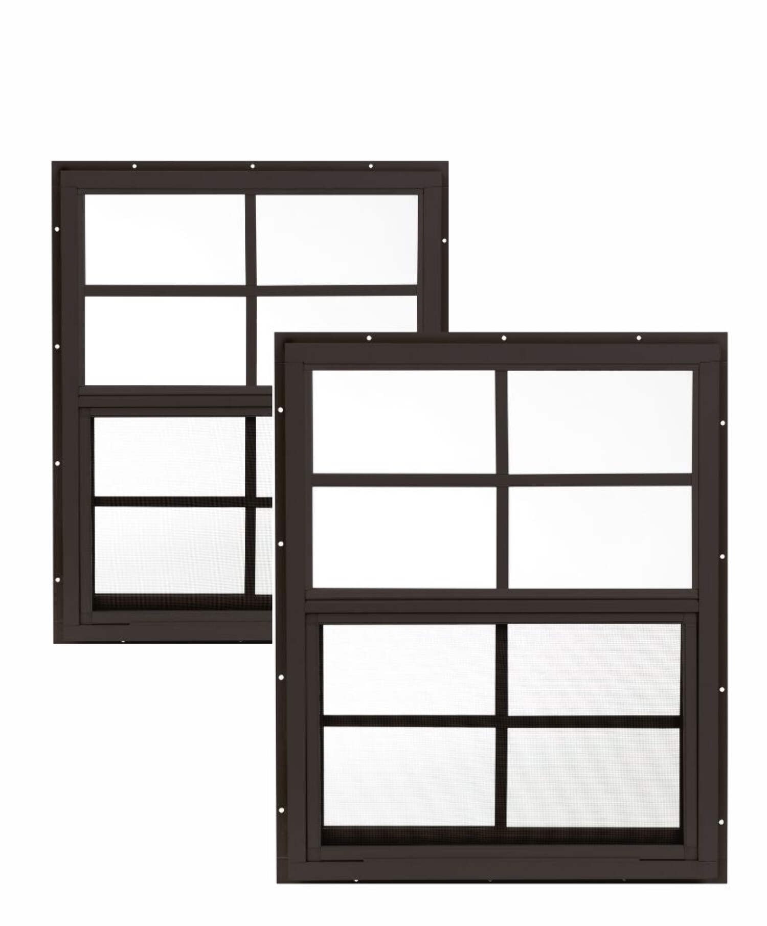 Shed Window 18" W x 23" H, J-Lap Brown for Sheds, Playhouses, and ...