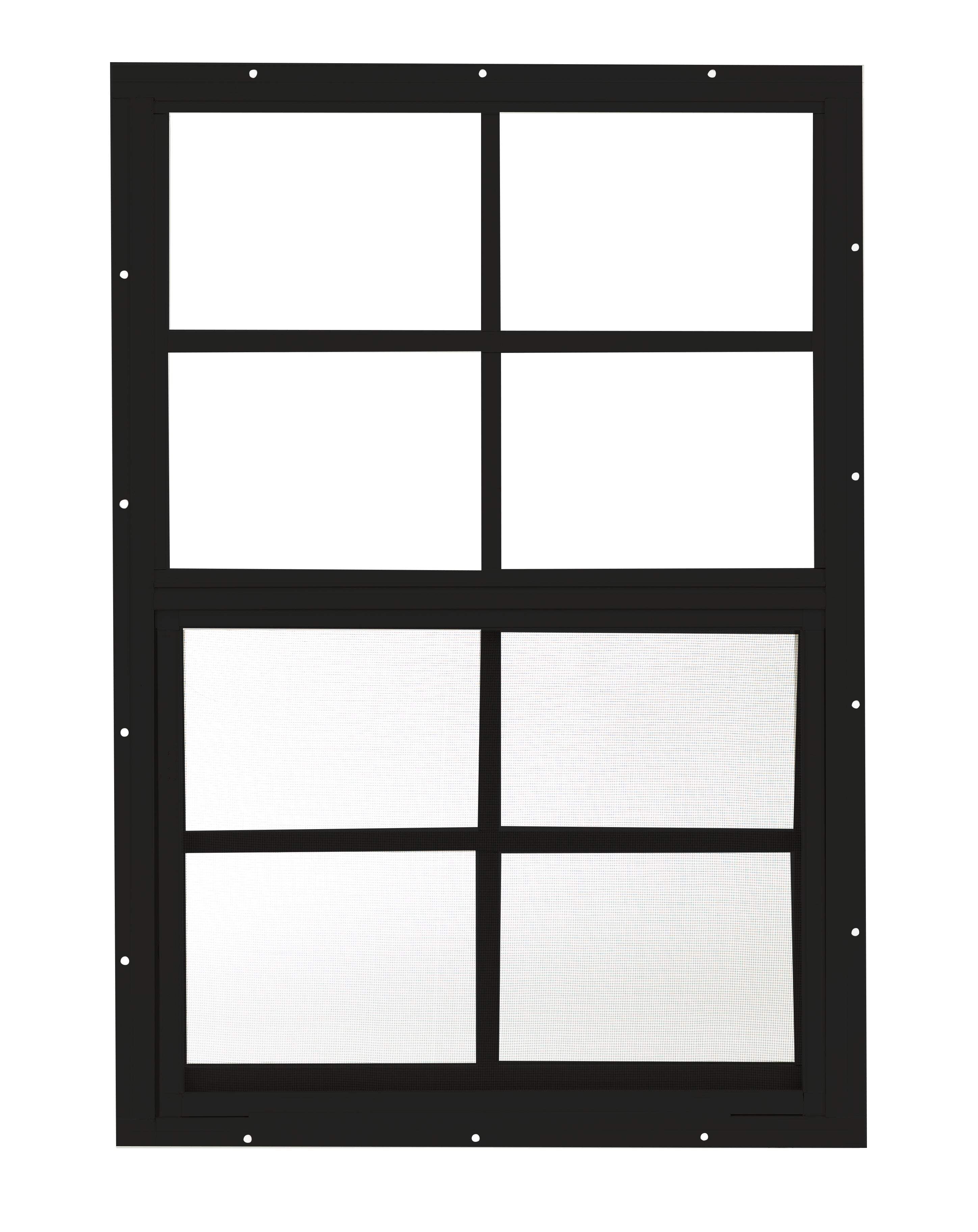 Apple Outdoor Supply, Shed Window, 18" W x 27" H, Flush Mount Black ...