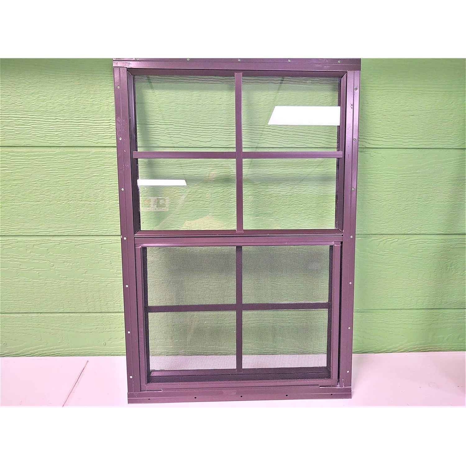 Shed Window 18 x 27 Flush Window Vertical Slider White or Brown (Brown ...