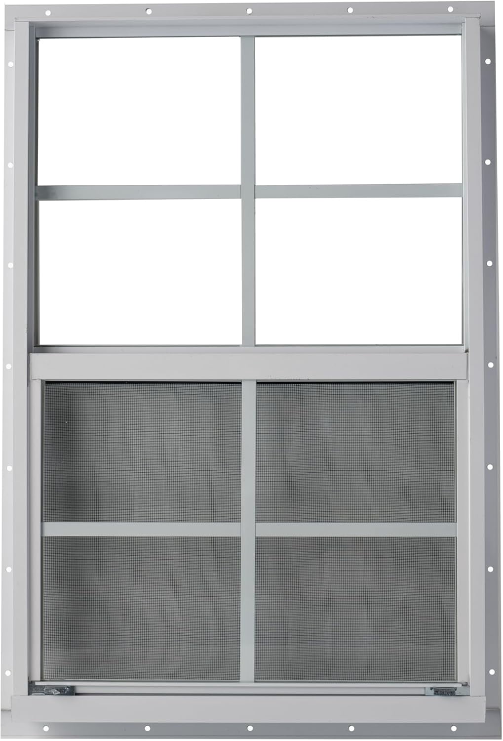 Shed Window 18x27 White - Vertical Slider with Built-in Bug Screen ...