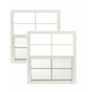 Shed Windows 12x18 White Flush, Safety Tempered Glass with Mesh Screen ...