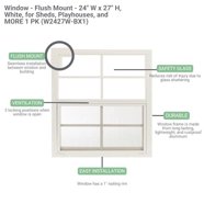 32 X 14 VINYL BASEMENT HOPPER WINDOW - INSULATED - Walmart.com