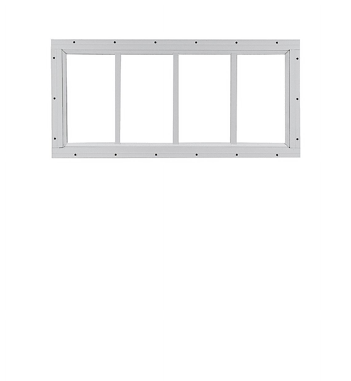 Shed Windows 12" x 23", White Aluminum, Tempered Glass, Flush Mount ...