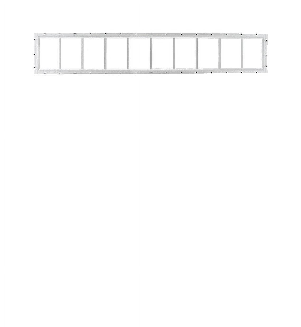 Shed Windows, 60" x 12" White Aluminum Transom, Tempered Glass, Flush ...