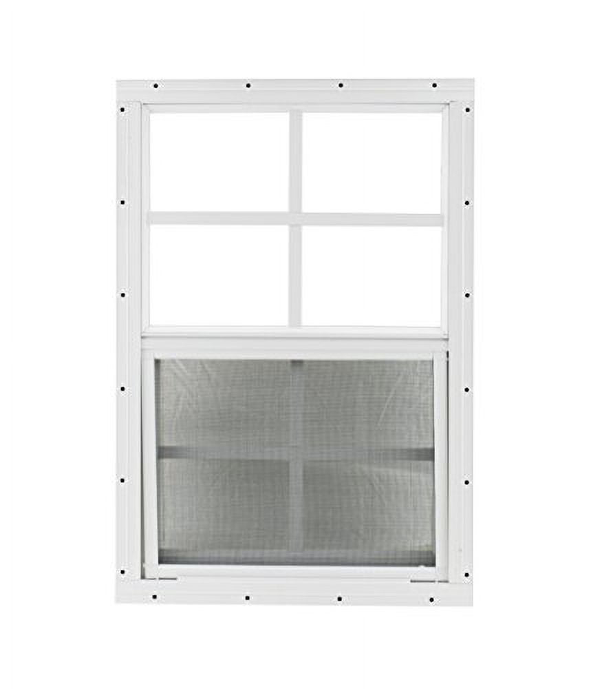 Shed Windows and More 14" X 21" White Flush Mount Tempered Glass ...