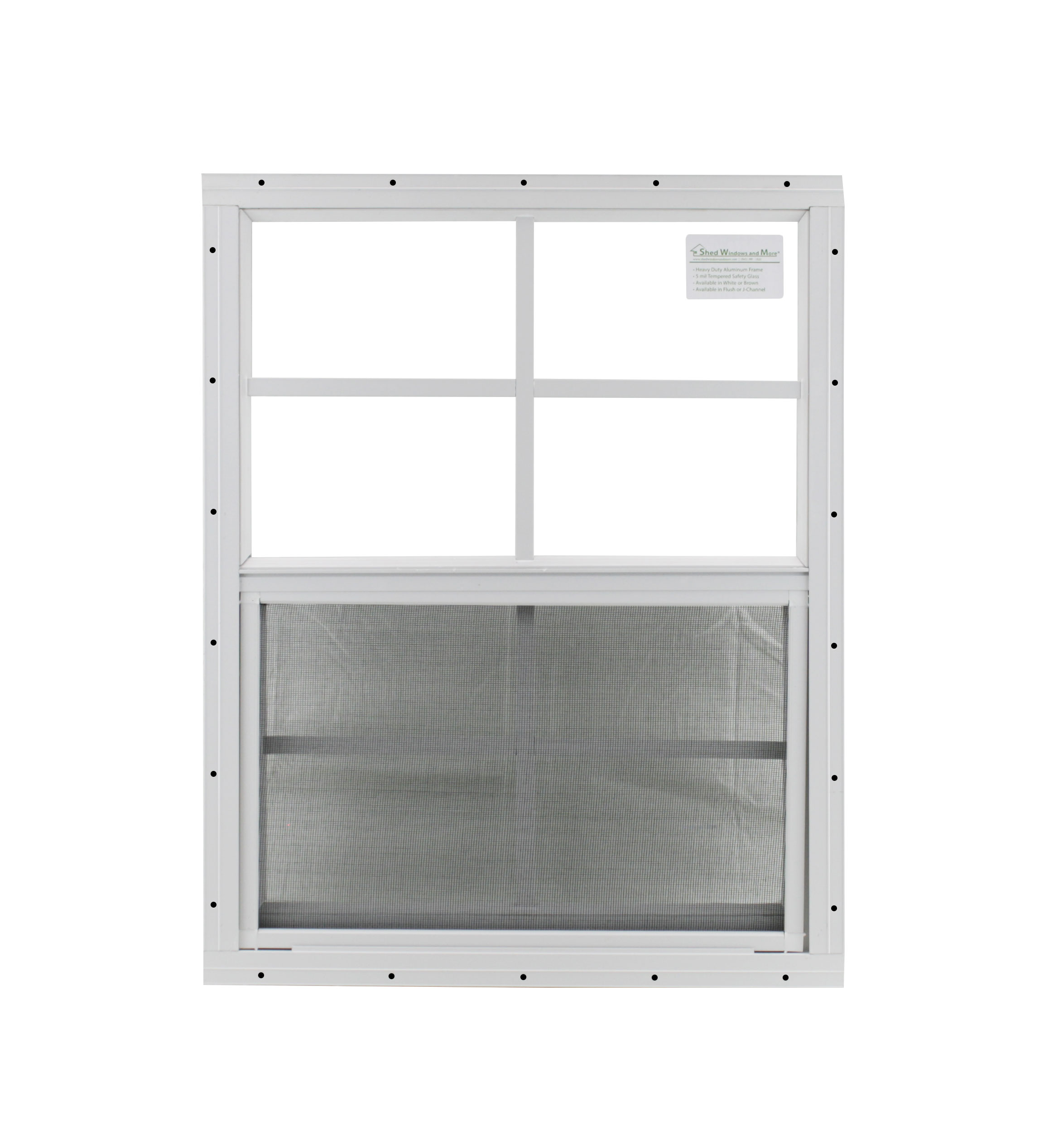 Shed Windows and More 14" X 21" Aluminum White Flush Windows ...