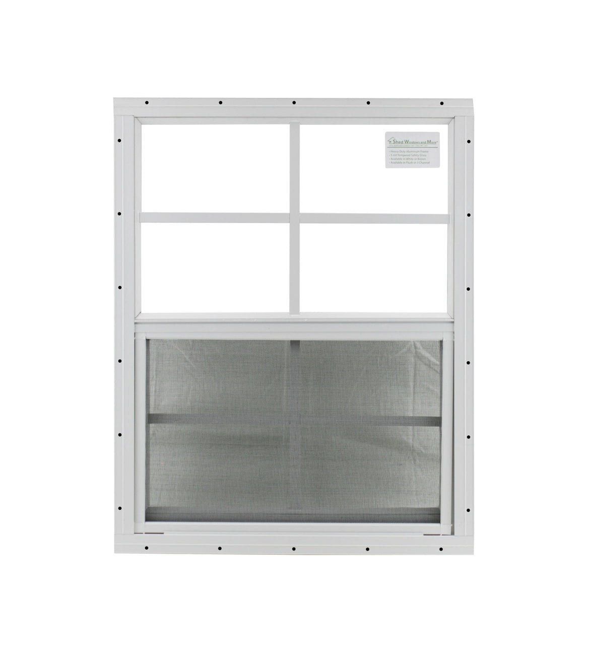 "Shed Windows and More 24"" X 27"" Aluminum Frame White Window with ...