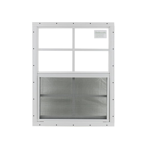 Shed Windows and More 24" x 27" Aluminum Frame Safety Glass Flush ...