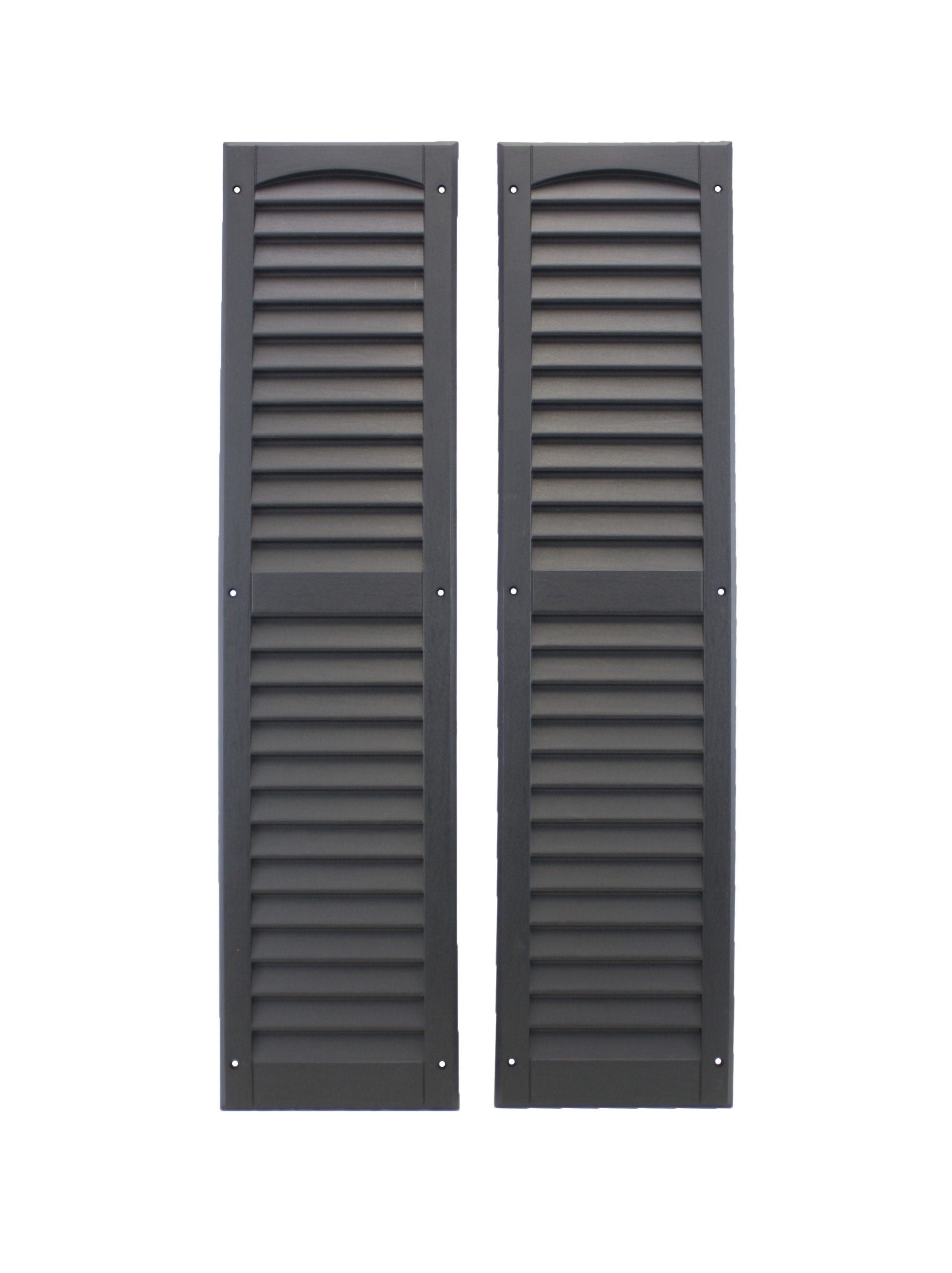 "Black Louvered Shed Shutter, Playhouse Exterior Windows, Outdoor House 9"" X 36"" Sold Pair ...