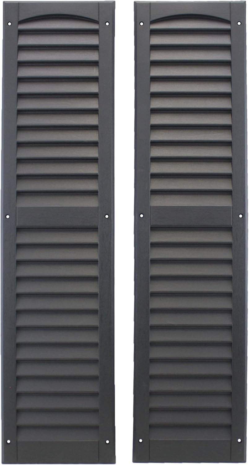 Shed Windows and More, Louvered Shed Shutter or Playhouse Shutter Black ...