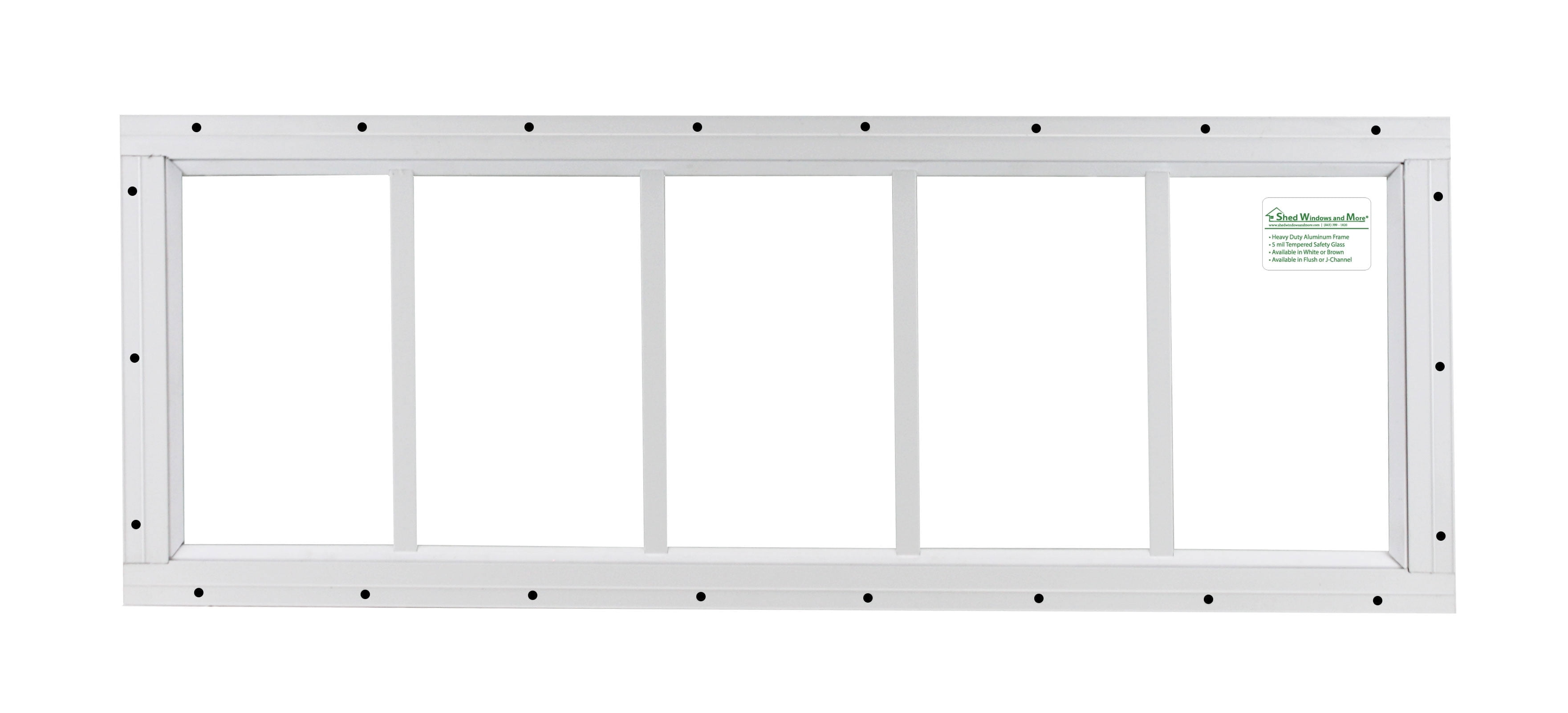 Shed Windows And More 10" X 72" Transom Window Single Pane White ...