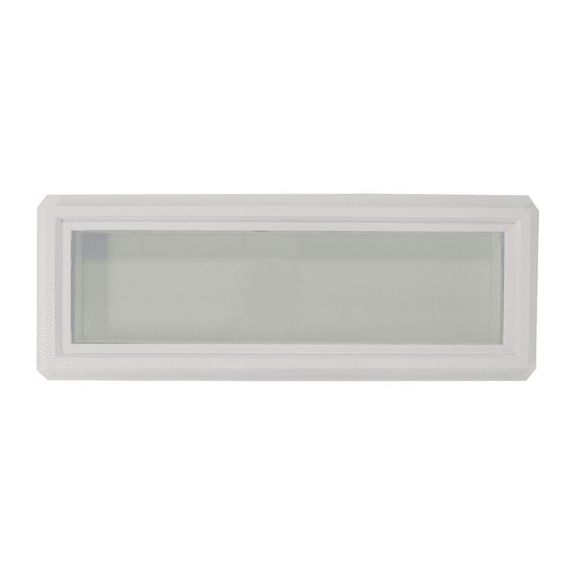 "Shed Windows and More 10"" x 36"" Transom Window with Vinyl Frame and ...