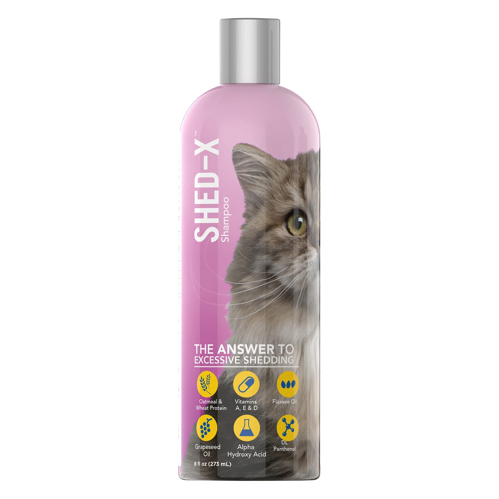 Shed-X Shed Control Shampoo for Cats, 8 oz - Reduce Shedding - Shedding ...