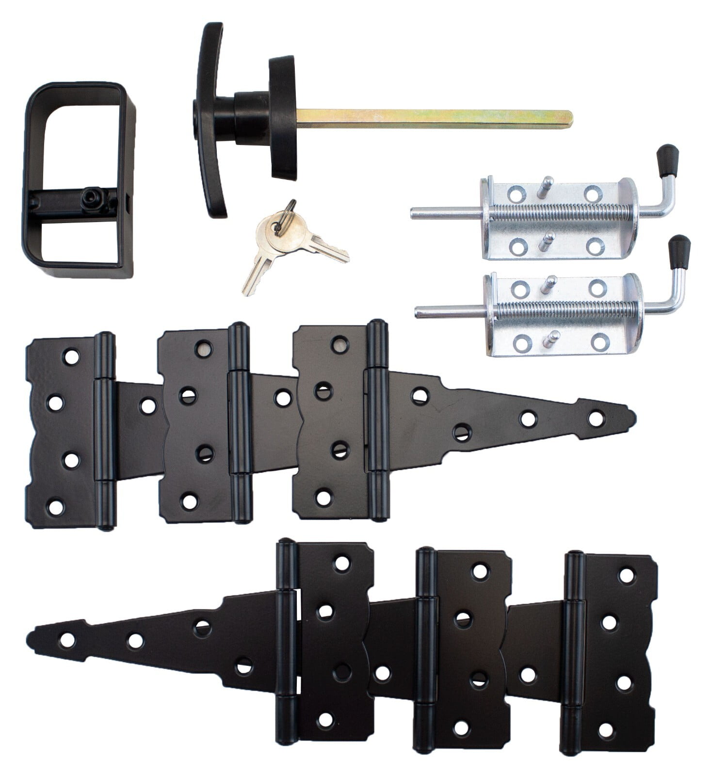 Shed double door hardware kit: 6" Colonial Hinges T Handle HD Barrel ...