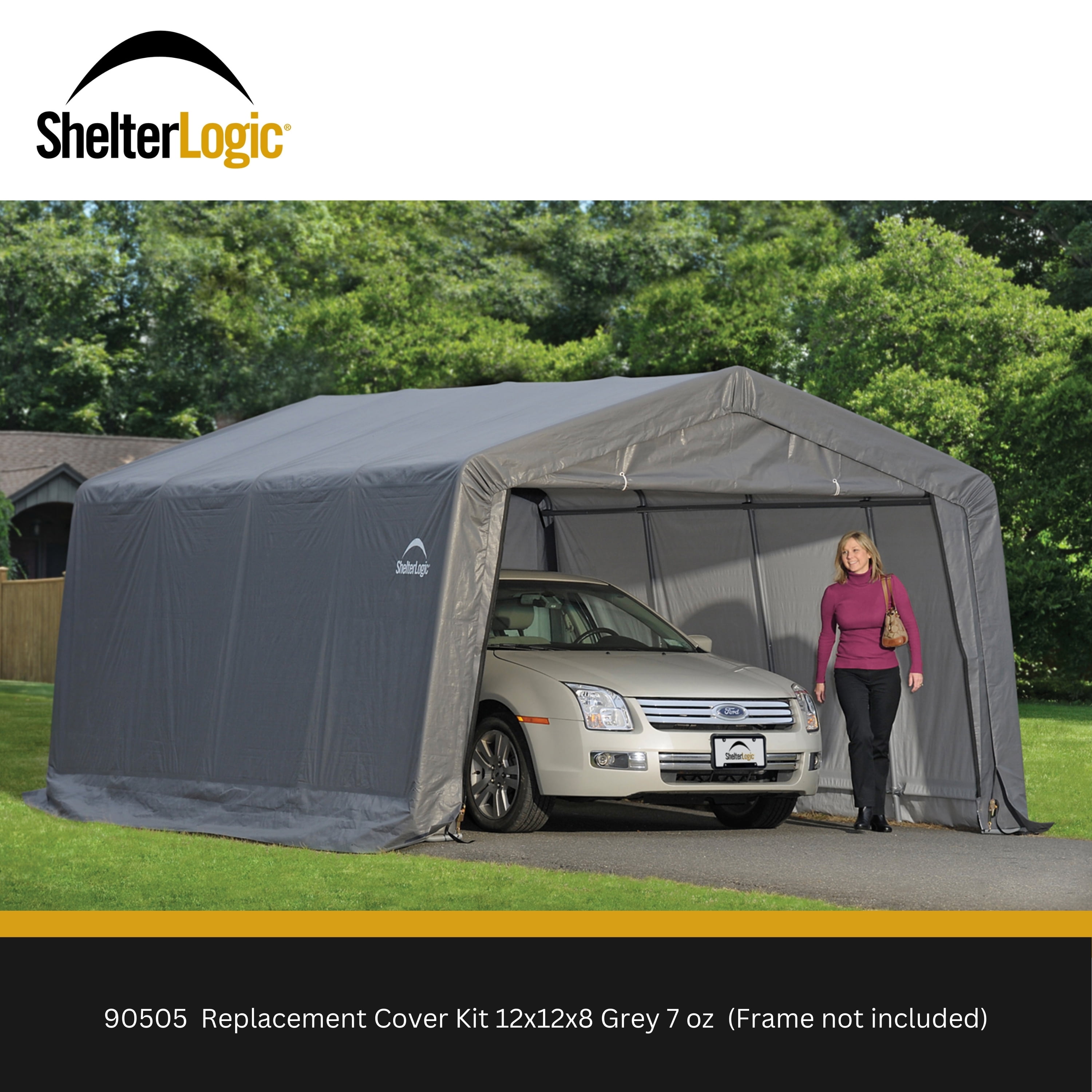 Shed-in-a-Box 12 x 12 x 8 ft Replacement Cover Kit 7 oz. Gray (Frame ...