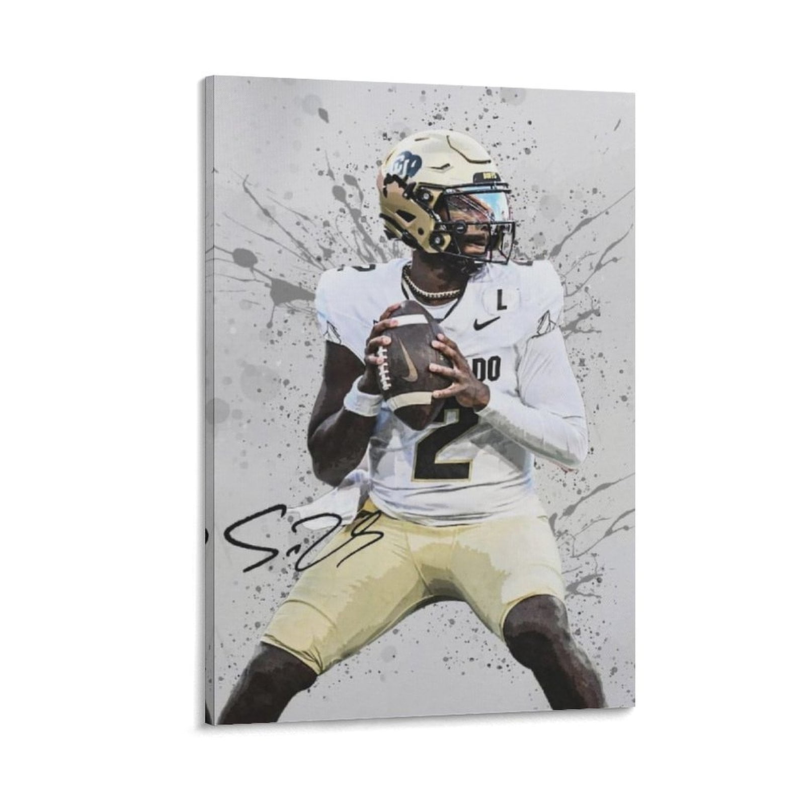 Shedeur Sanders Canvas Poster Posters Art Print Wall Photo Paint Poster ...
