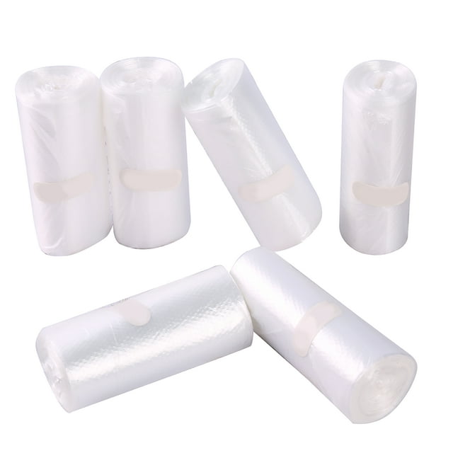 Sheebo 180 Count Plastic Kitchen Mini Trash Bags - 0.5 gal (2L) Clear ...