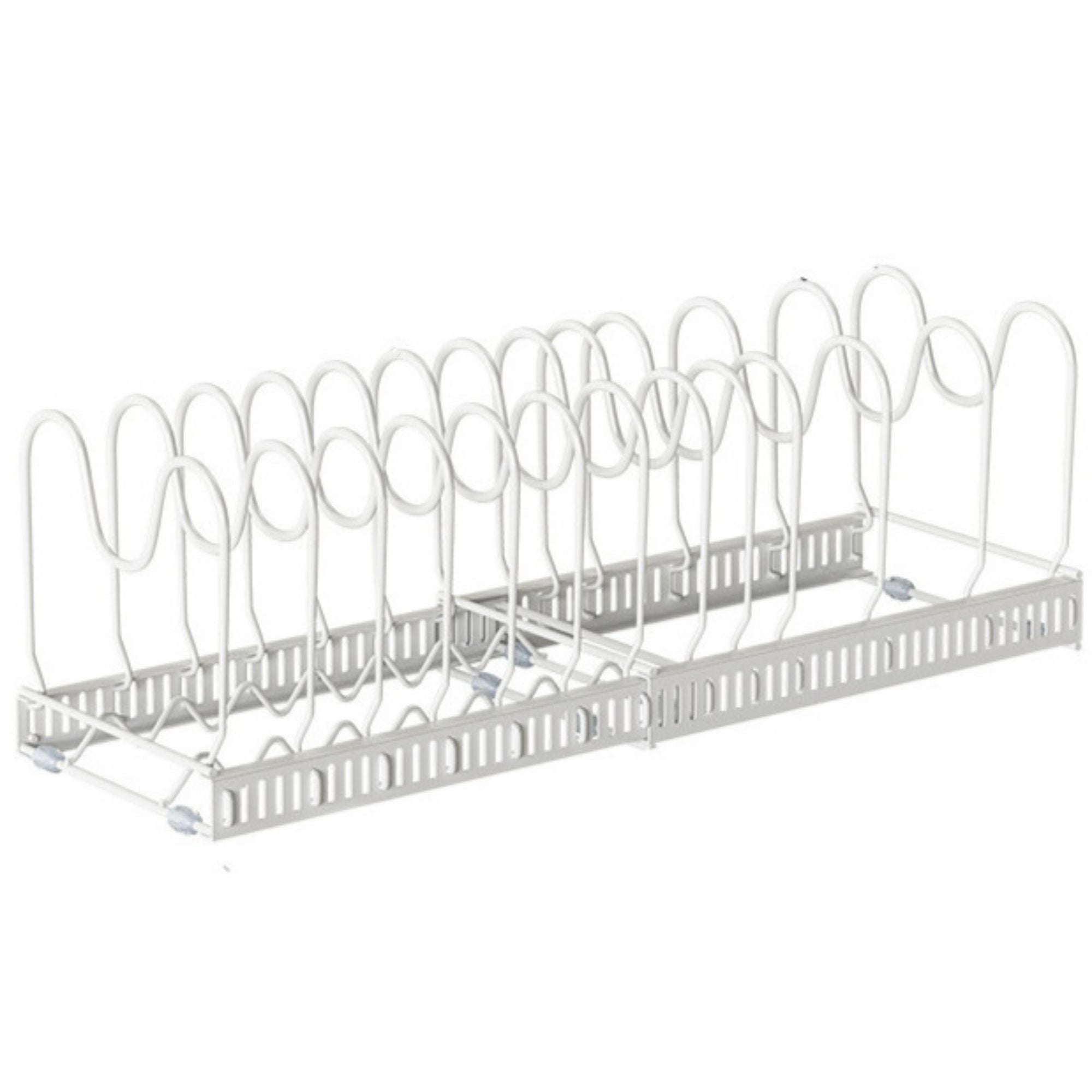 Sheebo Expandable Pan Organizer Rack for Kitchen Cabinet, Dishes & Pot ...