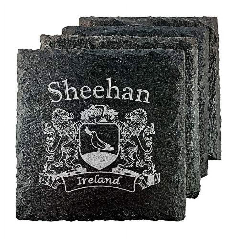Sheehan Irish Coat of Arms Slate Coasters - Set of 4 - Walmart.com