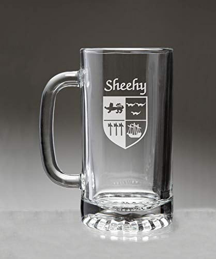 Sheehy Irish Coat of Arms Glass Beer Mug (Sand Etched) - Walmart.com