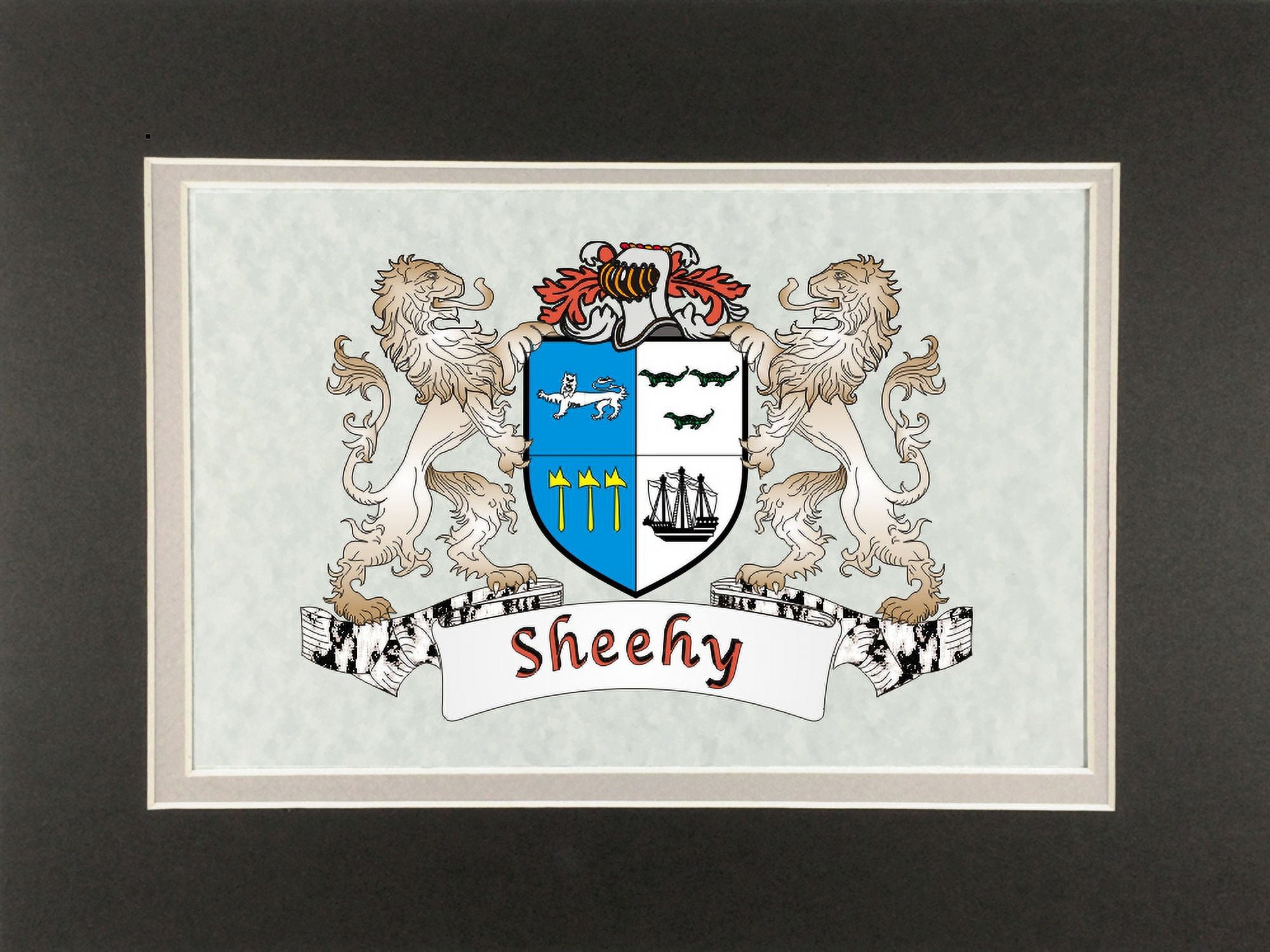 Sheehy Irish Coat of Arms Print - Frameable 9" x 12" - Walmart.com