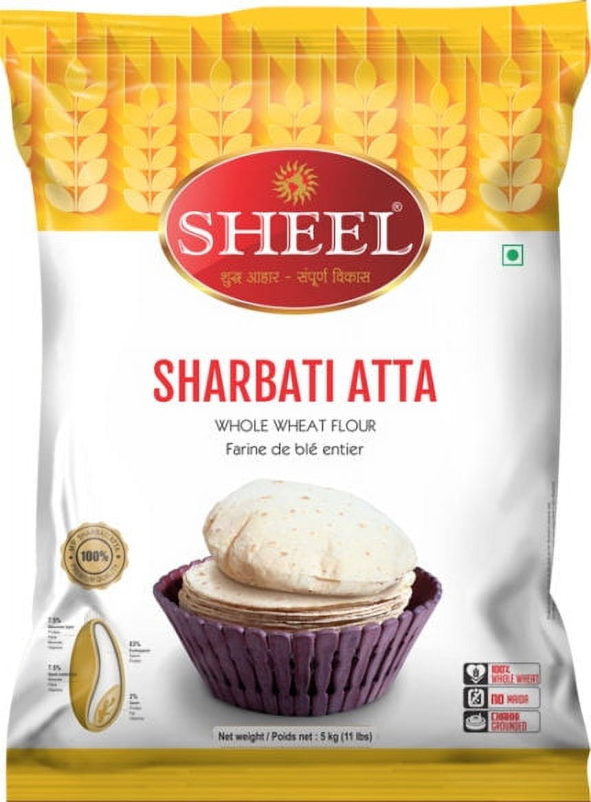 Sheel Sharbati Atta / Whole Wheat Flour - 11 Lbs - Walmart.com