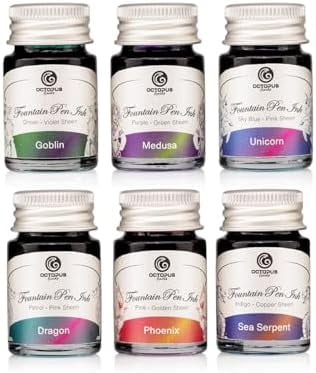 Sheen Ink Set 1 6 x 10ml Dual Colour Fountain Pen Ink - Walmart.com