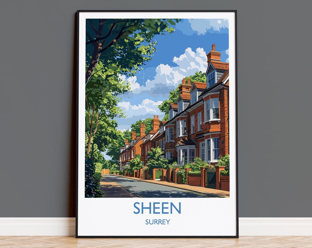 Sheen Travel Print, Travel Poster Of Sheen, Surrey Poster, Sheen Art ...
