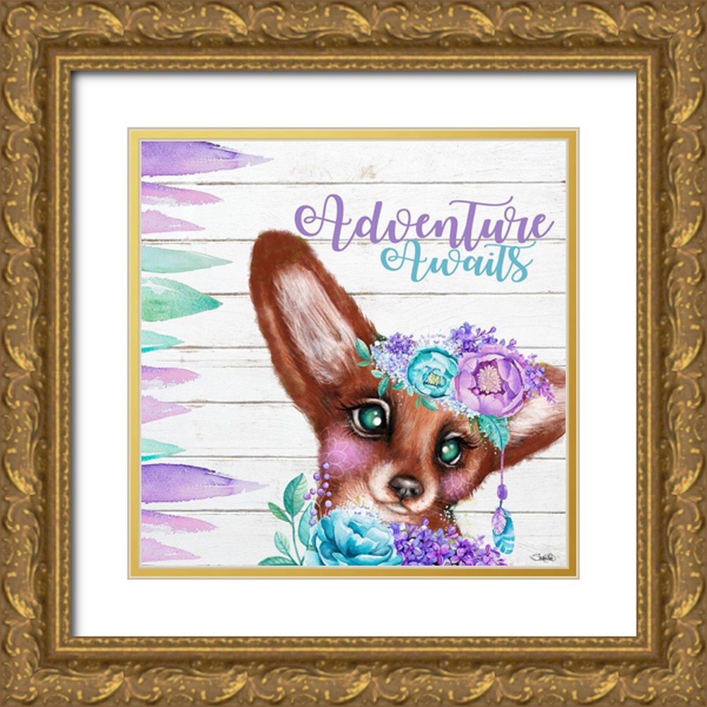 Sheena Pike Art 12x12 Gold Ornate Wood Framed with Double Matting ...