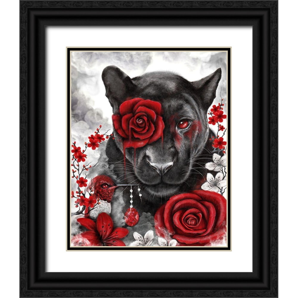 Sheena Pike Art 12x14 Black Ornate Wood Framed with Double Matting Museum Art Print Titled ...