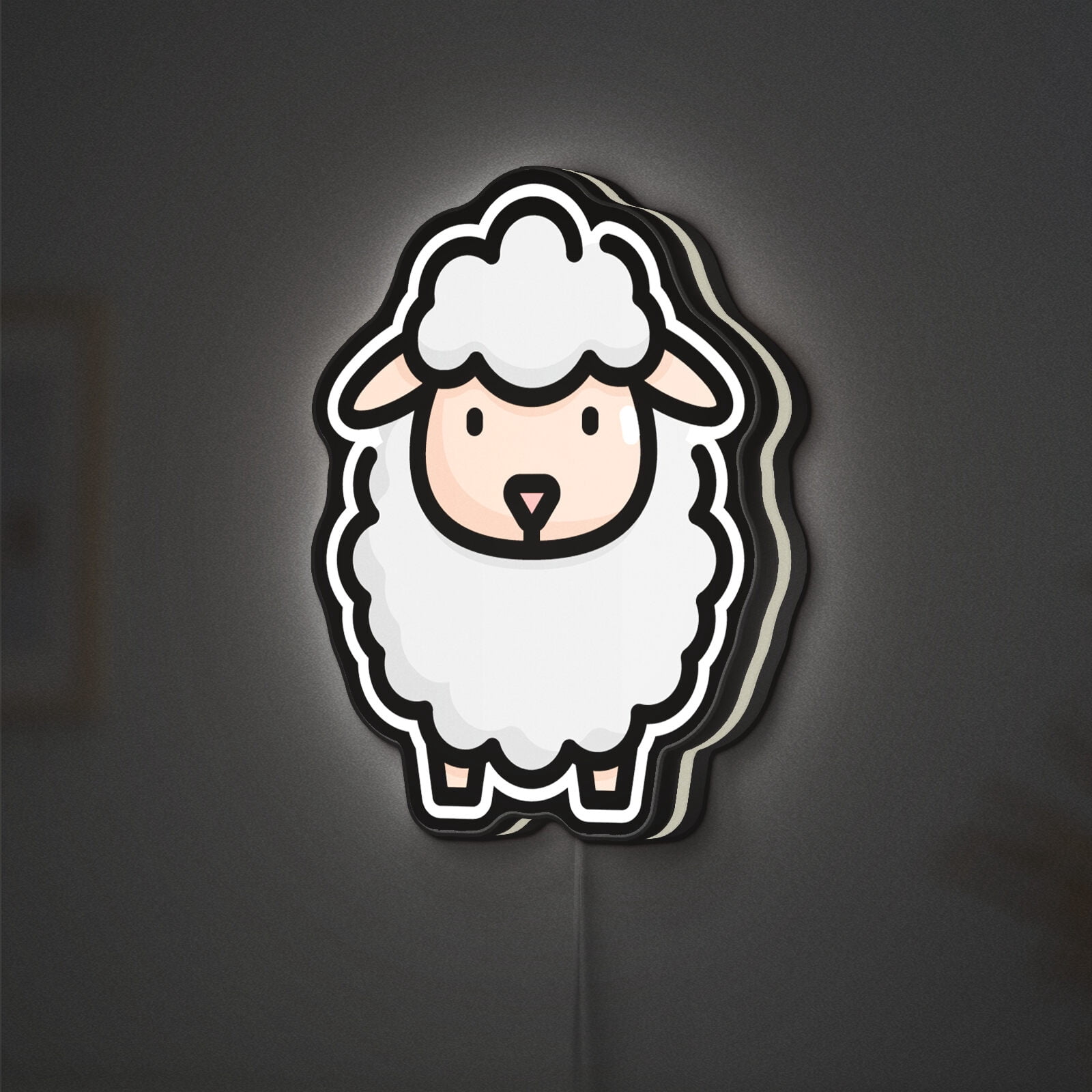 Sheep 3D Novelty Light Box for Children' s Room, Cute Animal Decor for ...
