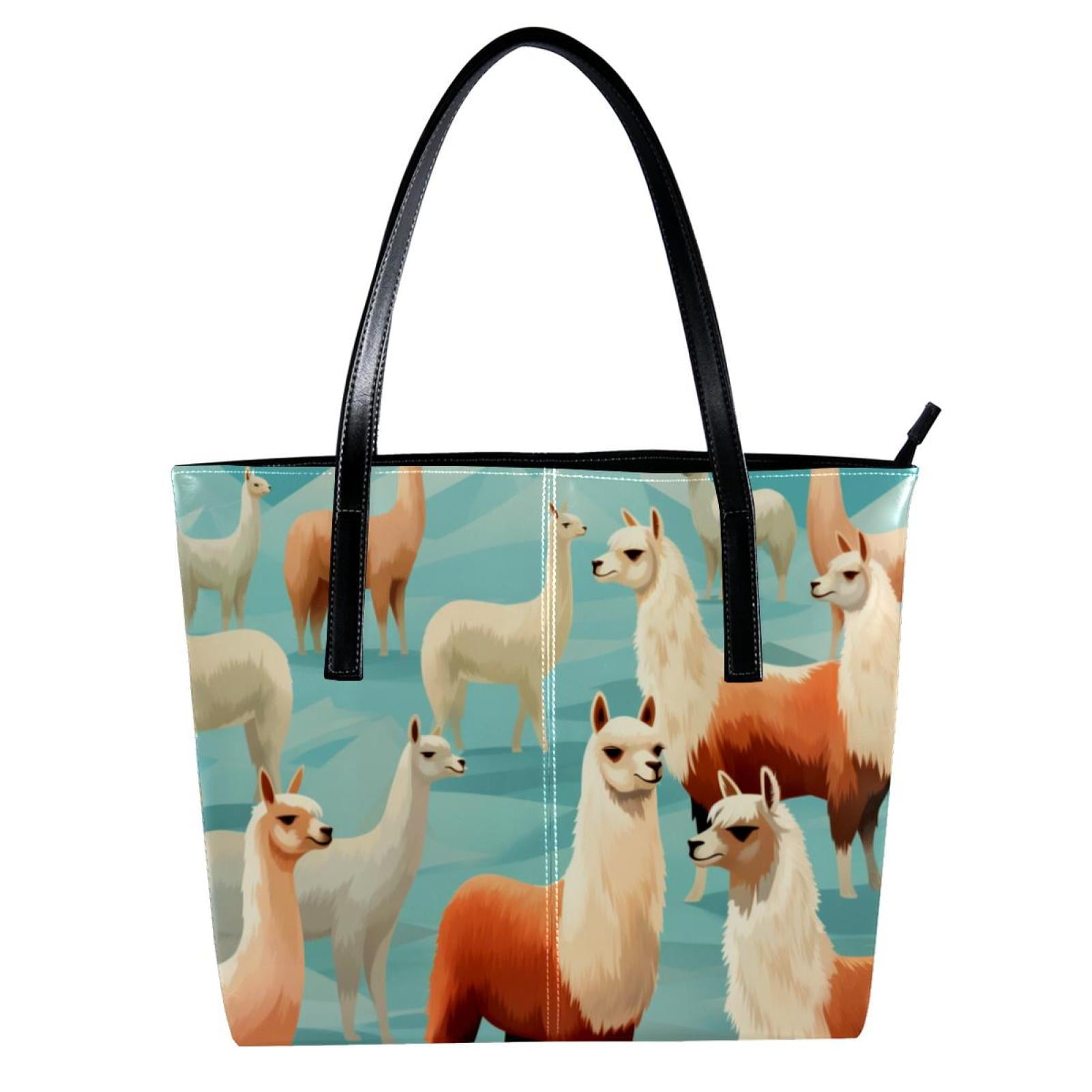 Sheep Animal Cartoon Leather Stitching Handbag High Quality Fashion ...